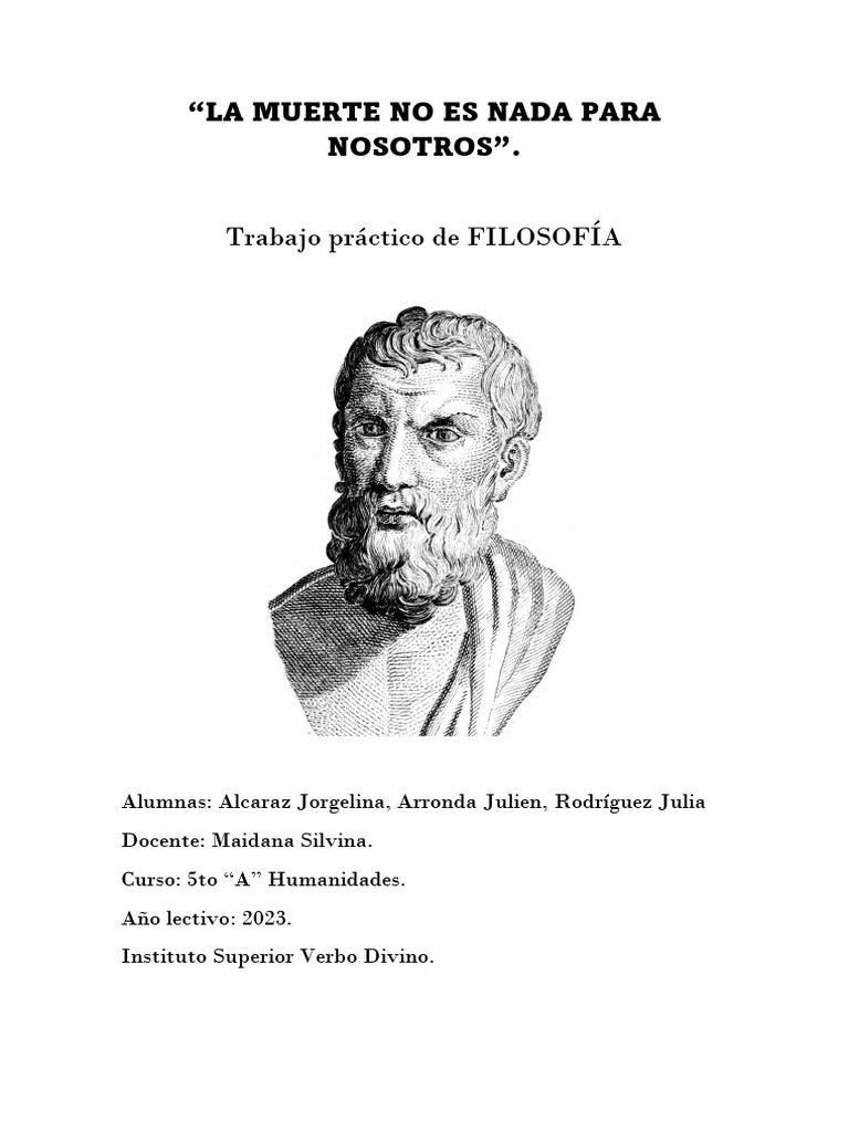 La Muerte No Es Nada para Nosotros | PDF | Placer | Hedonismo