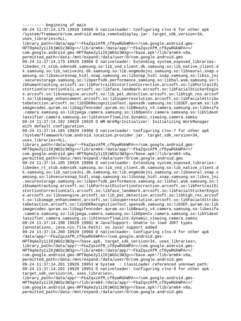 Android App Configuration Logs | PDF | Java (Programming Language) | Computer Architecture