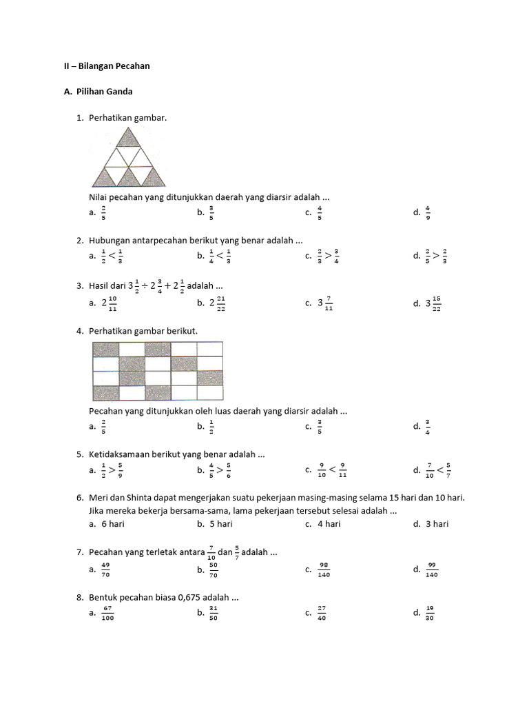 Latihan Pecahan | PDF