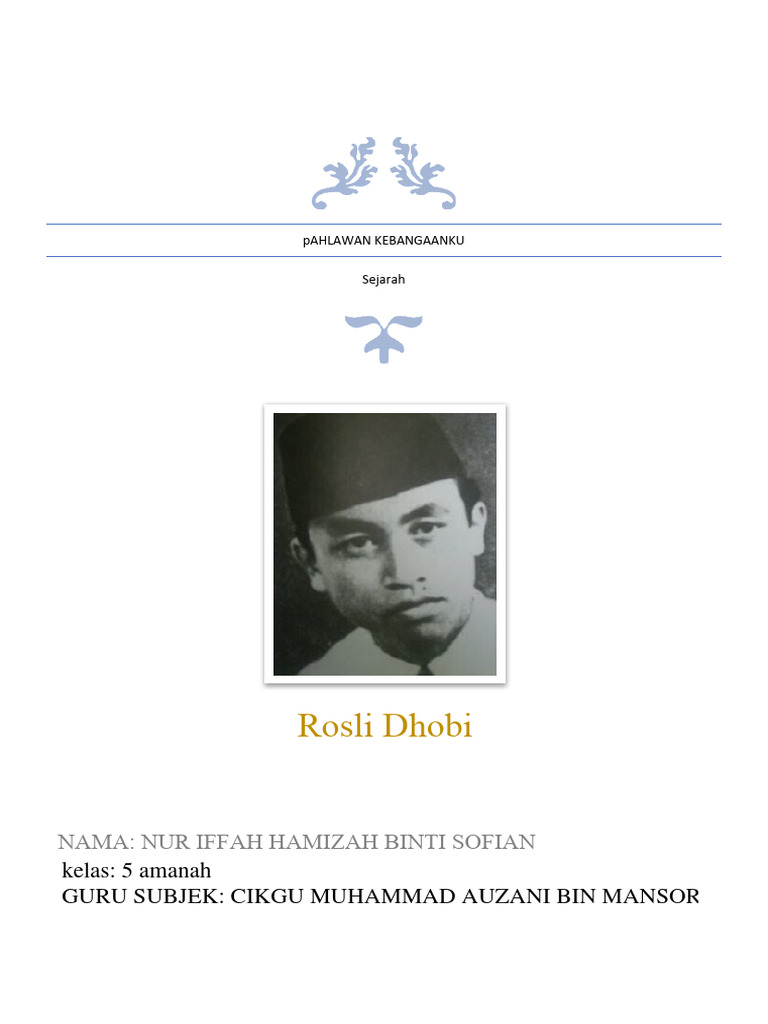 Kajian Rosli Dhobi | PDF