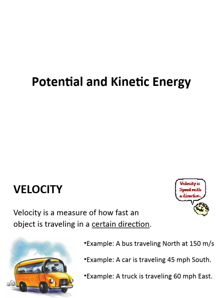 Potential and Kinetic Energy Notes PPT Weber | PDF
