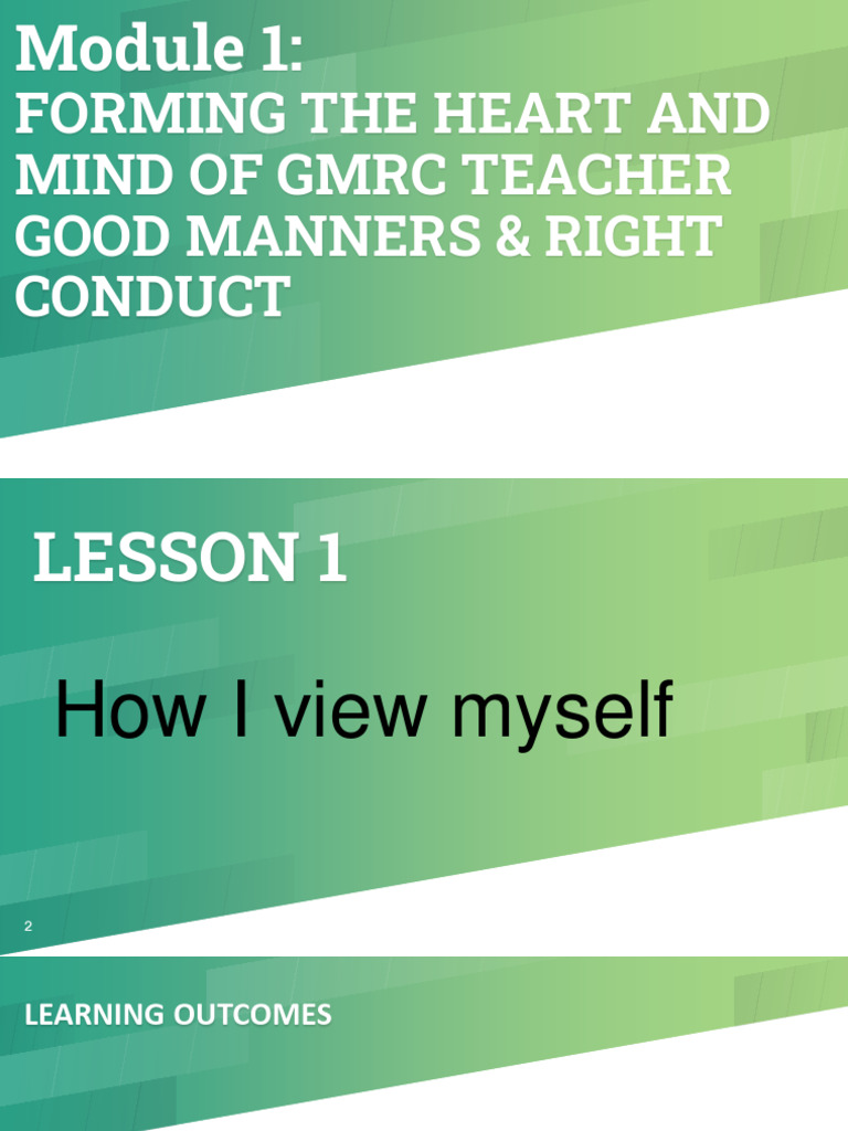 Lesson 1-How I View Myself | PDF