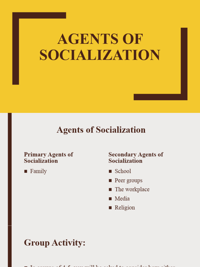 Hsp3u Agents of Socialization | PDF | Family | Socialization