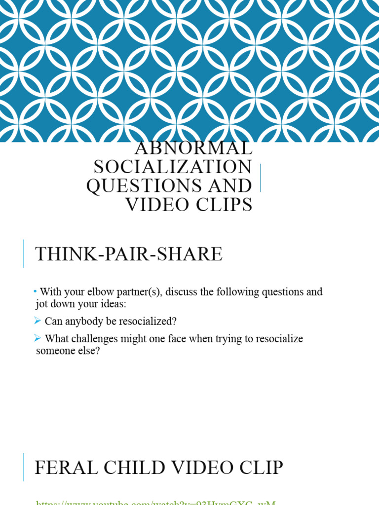 Hsp3u Abnormal Socialization Activity and Video | PDF