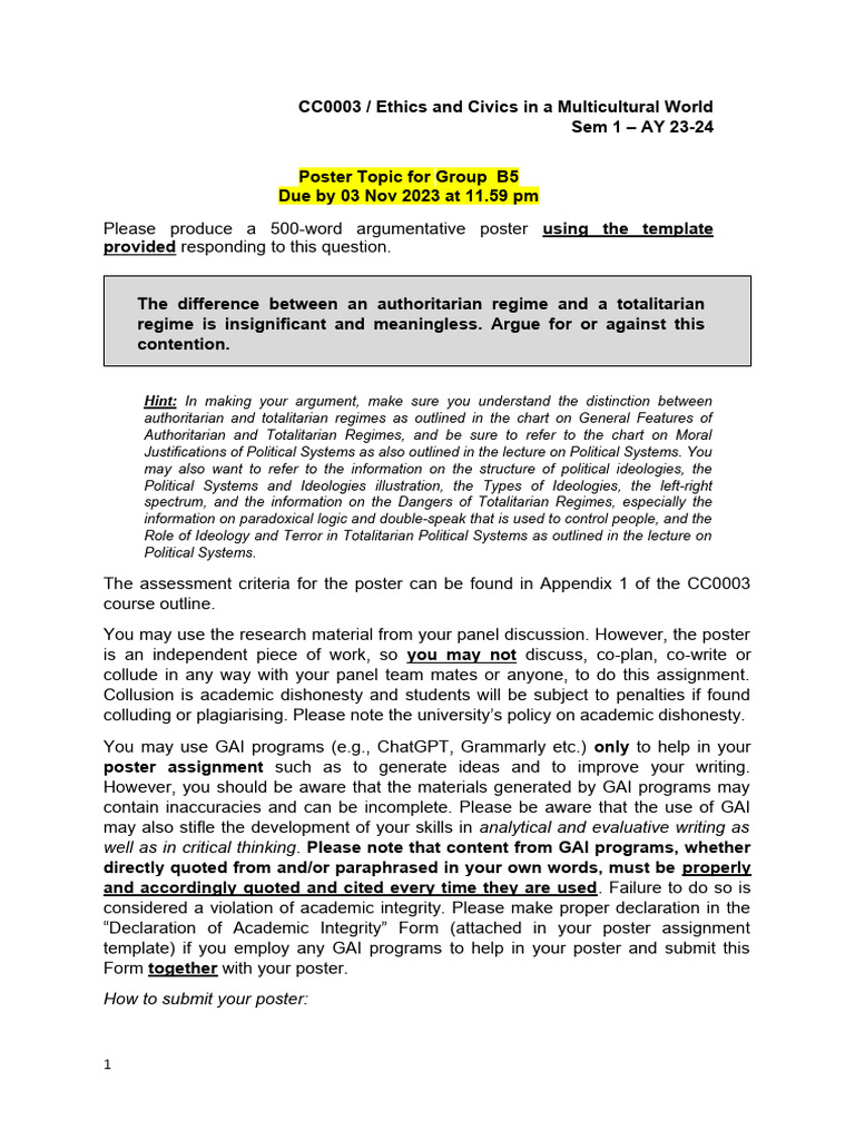 B5 Poster - Political Systems | PDF | Citation | Turnitin