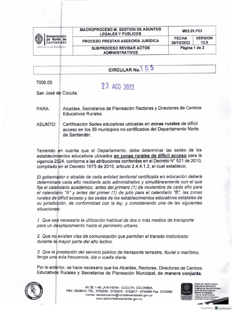 Circular #165 | PDF Circular #165 | PDF