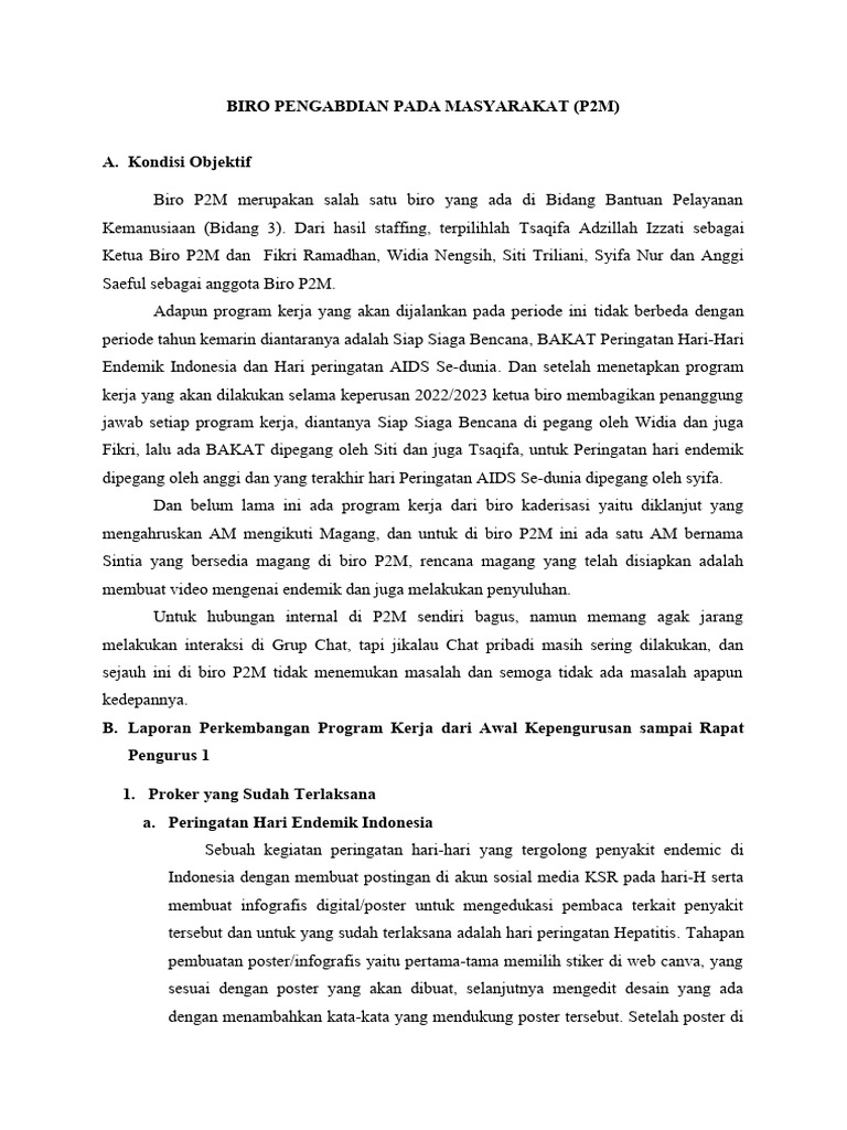 (P2M) Template Laporan RAPENG I | PDF | Ilmu Sosial