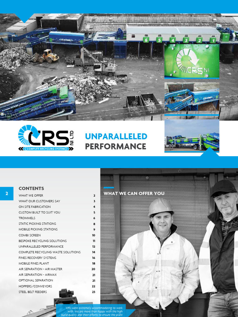 CRS New Brochure 2018 | PDF | Recycling | Materials