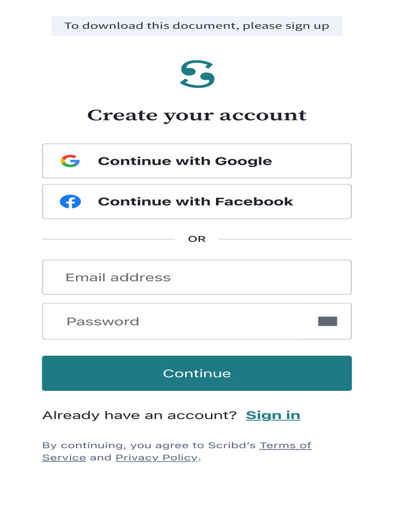 Sign Up Scribd | PDF