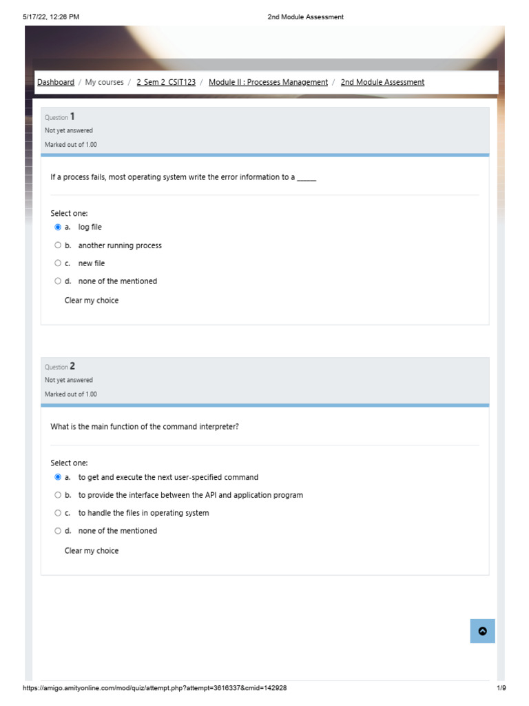 2nd Module Assessment | PDF