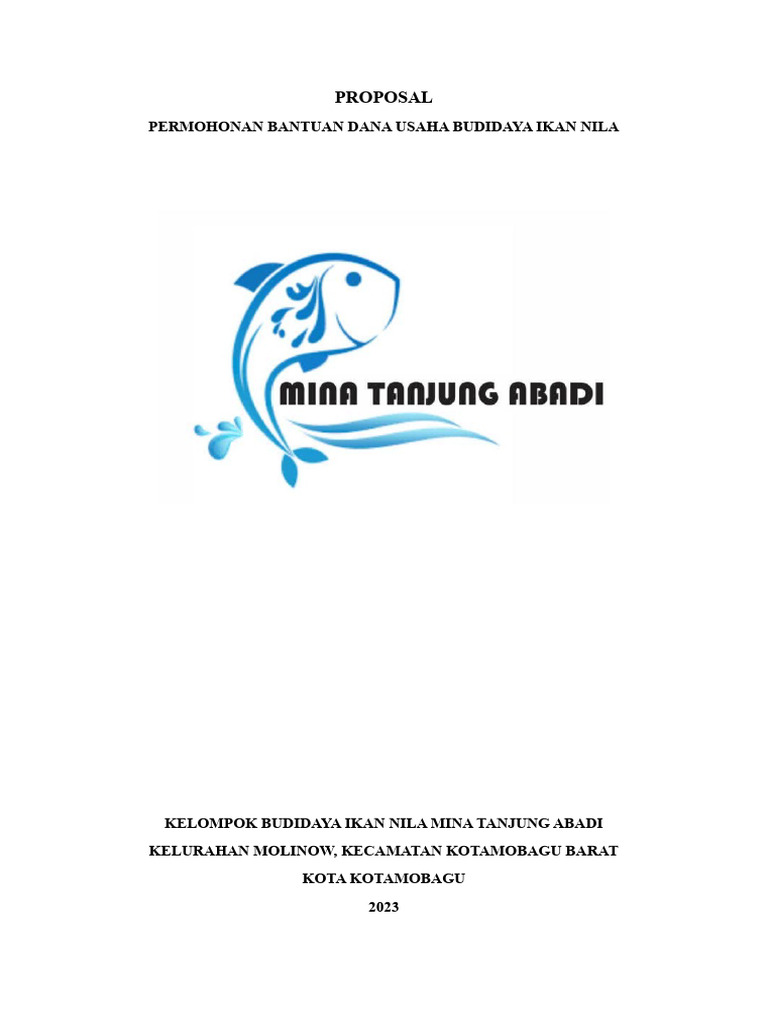 Contoh PROPOSAL PENGAJUAN DANA | PDF