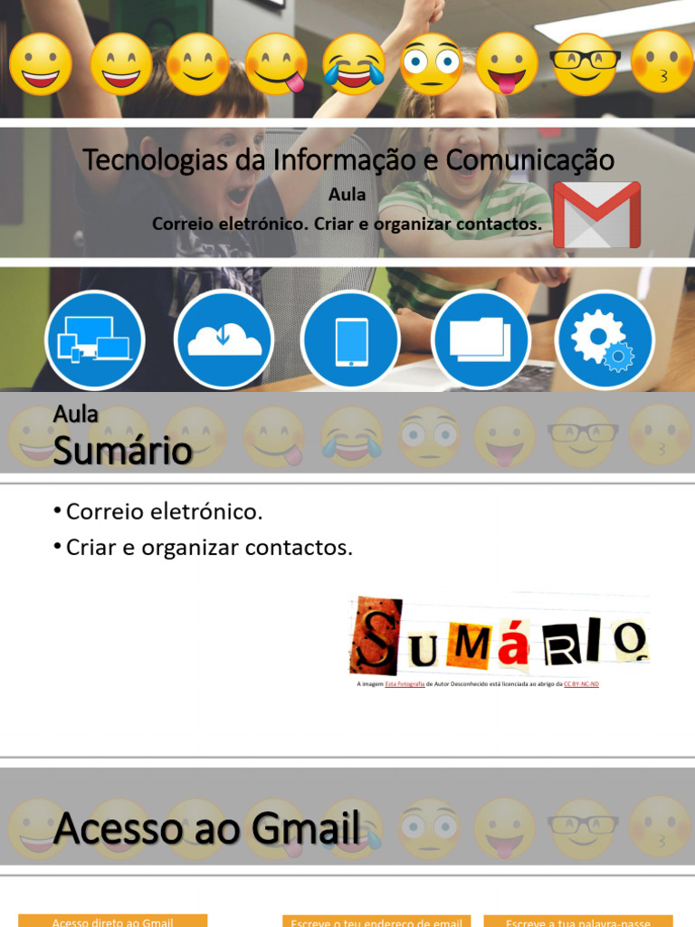 TIC8 - Aula - Criar e Organizar Contactos | PDF