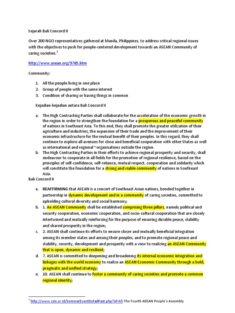 DRAFT Sejarah Bali Concord II | PDF | Association Of Southeast Asian ...