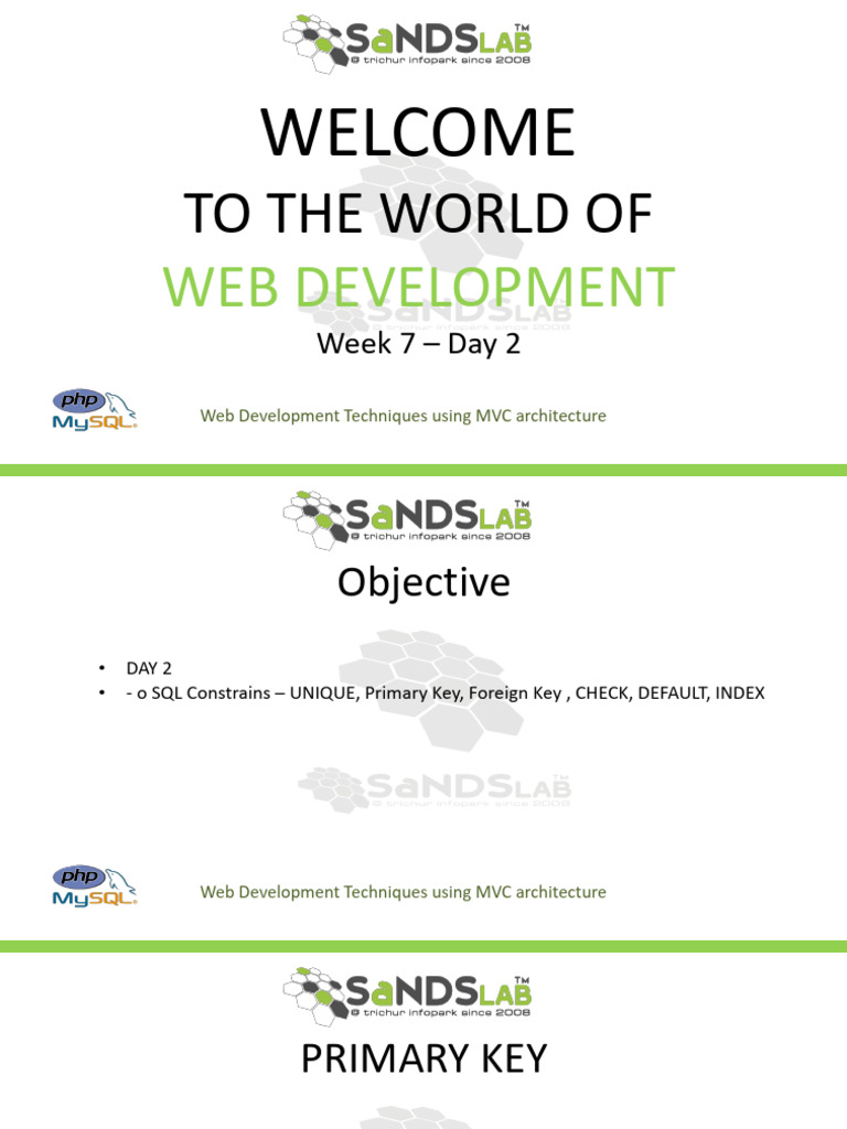 Week PHP MySQL Week 7 - Day-2 | PDF Week PHP MySQL Week 7 - Day-2 | PDF