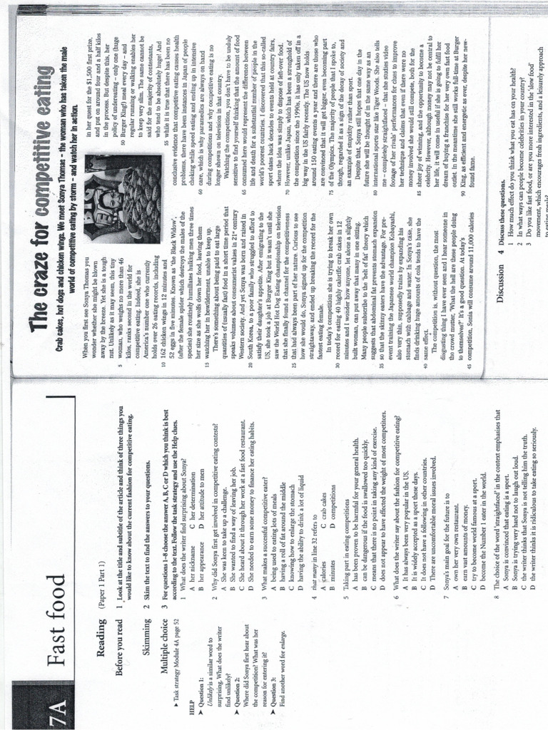 The Craze For Competitive Eating | PDF