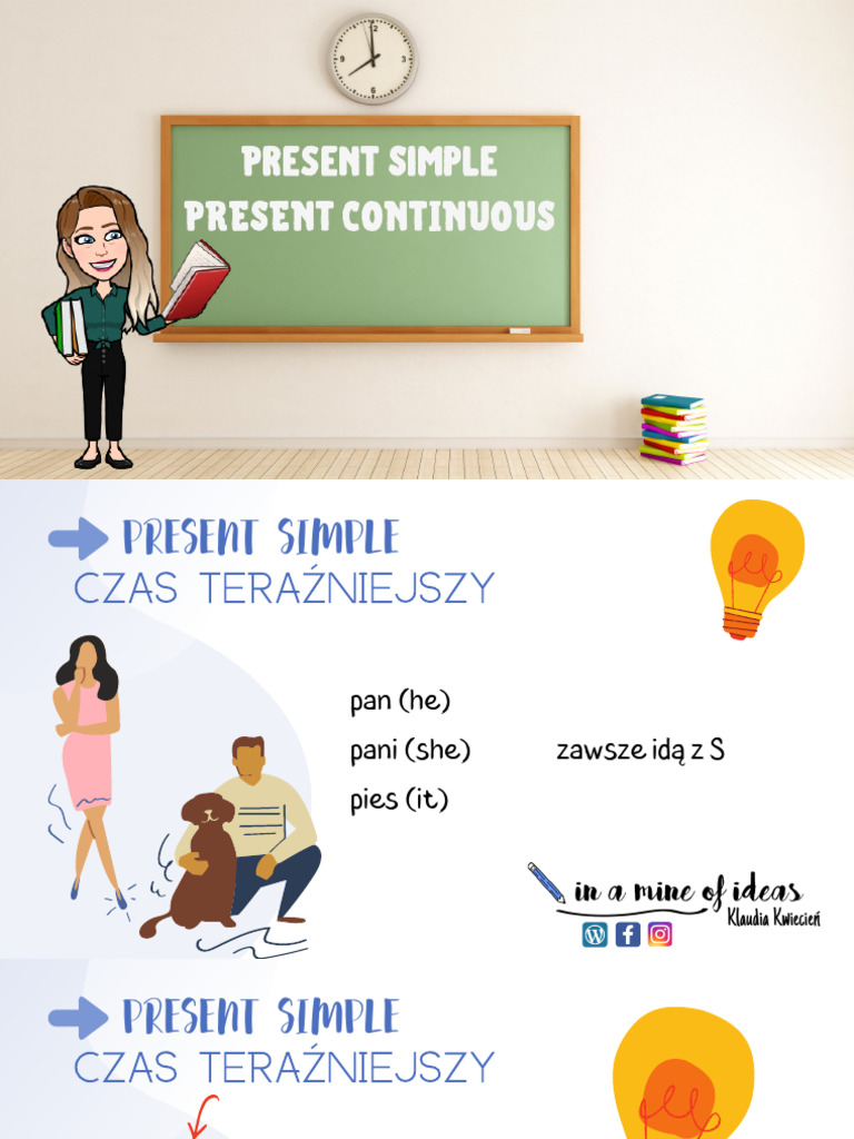 IN A MINE OF IDEAS Present Simple Present Continuous | PDF