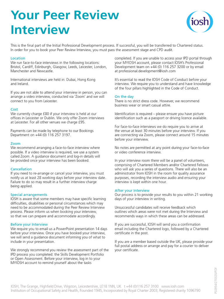 Your Peer Review Interview | PDF