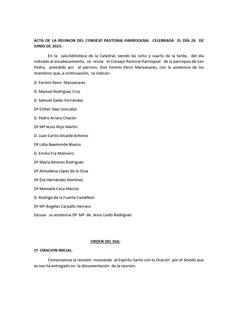 Acta Cons P.S.P. 26 06 23 | PDF