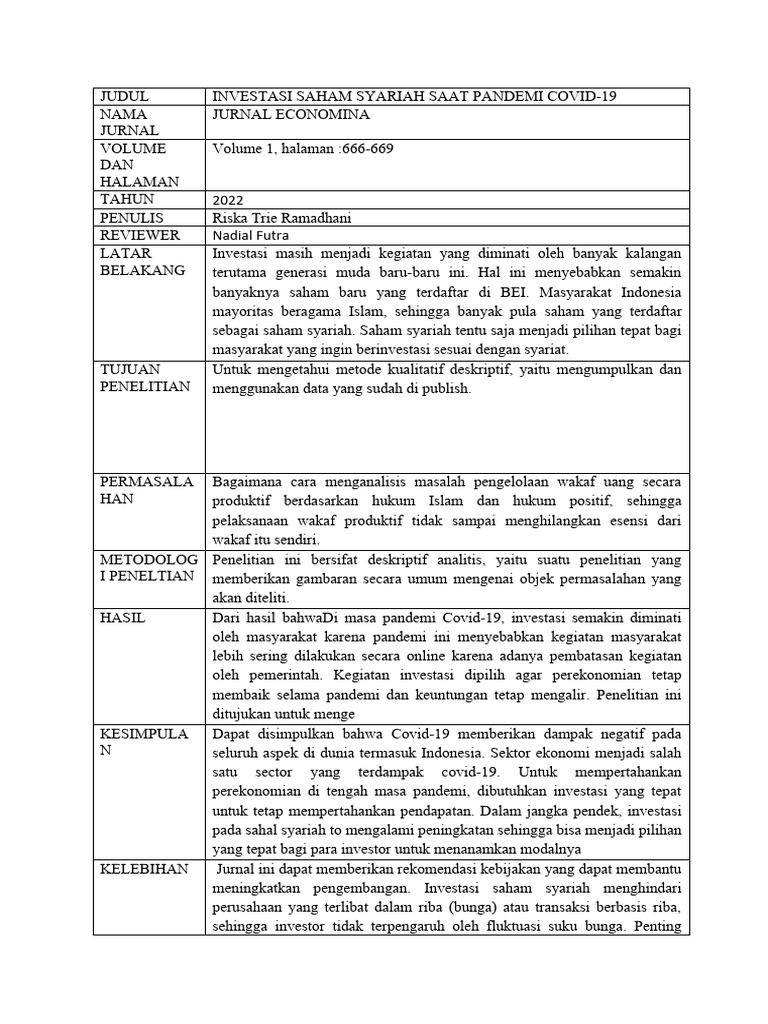 Review Nadial Futra | PDF