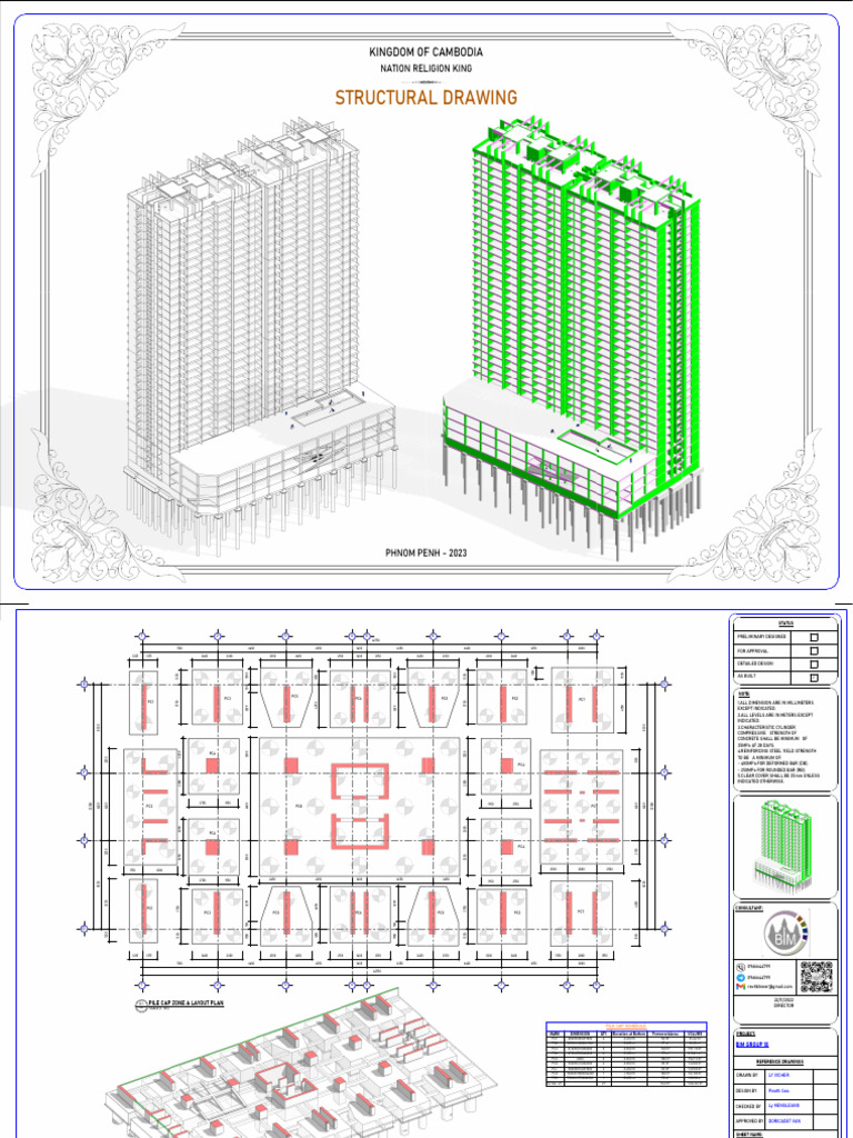Phnom Penh 2023 Structural Drawings | PDF