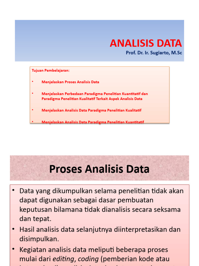 Materi Analisis Data | PDF