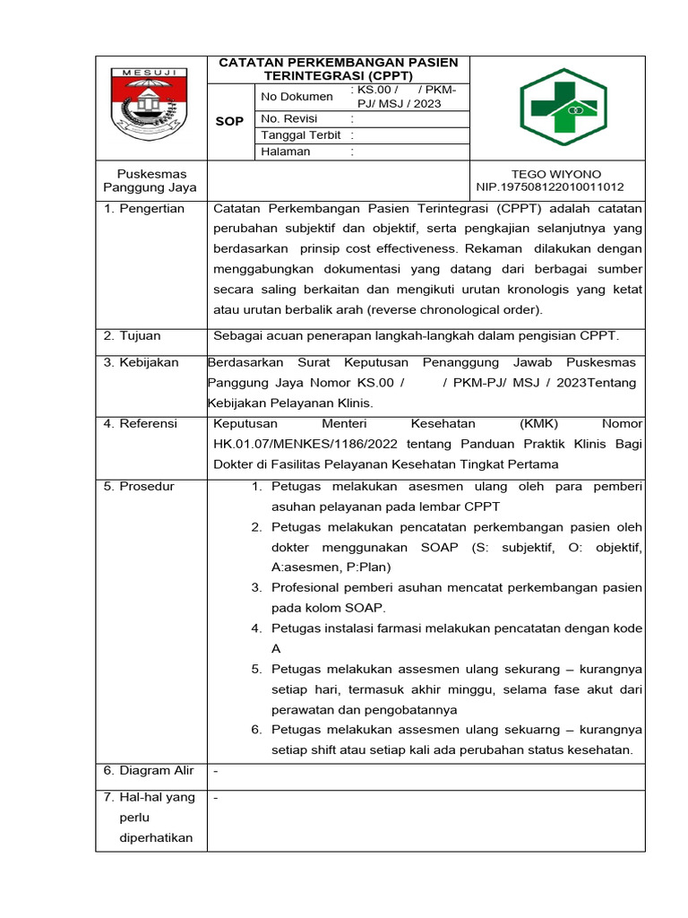 Sop CPPT | PDF | Sains & Matematika