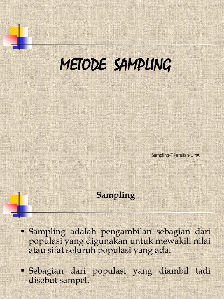 Panduan Metode Sampling | PDF
