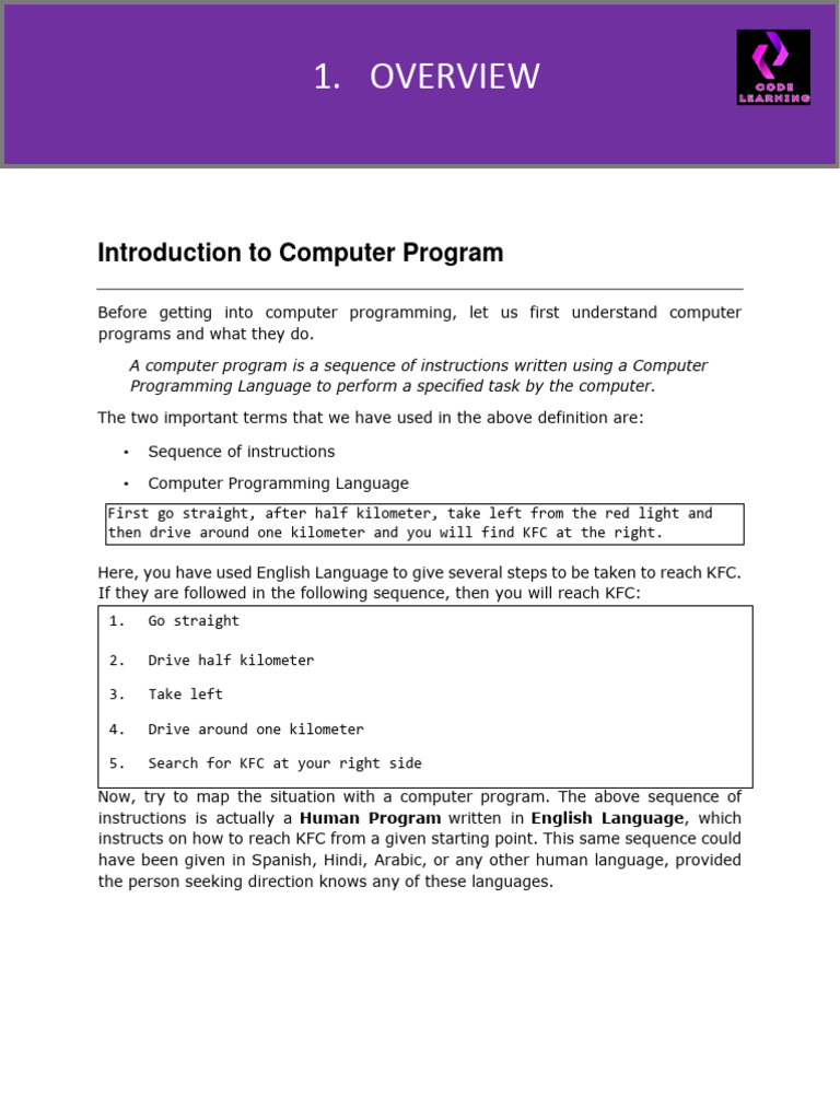 Introduction To Computer Programming | PDF Introduction To Computer Programming | PDF
