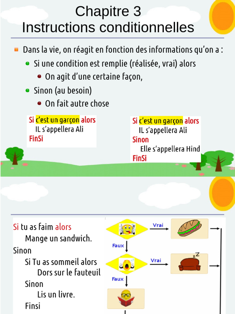 Chapitre3 Les Instructions Conditionnelles | PDF
