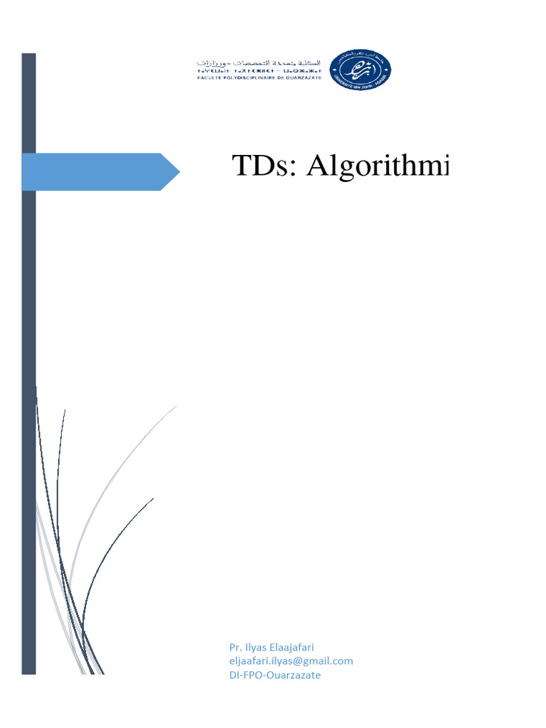 Algorithmique TD1 SMI SectionA S2 | PDF