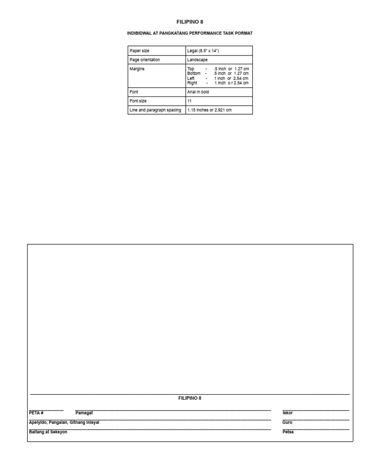 F 8 Indibidual Peta Format | PDF