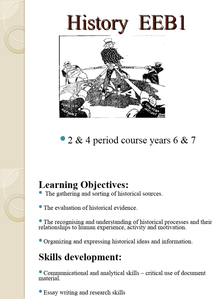 s5 Presentation On s6 s7 History Course | PDF