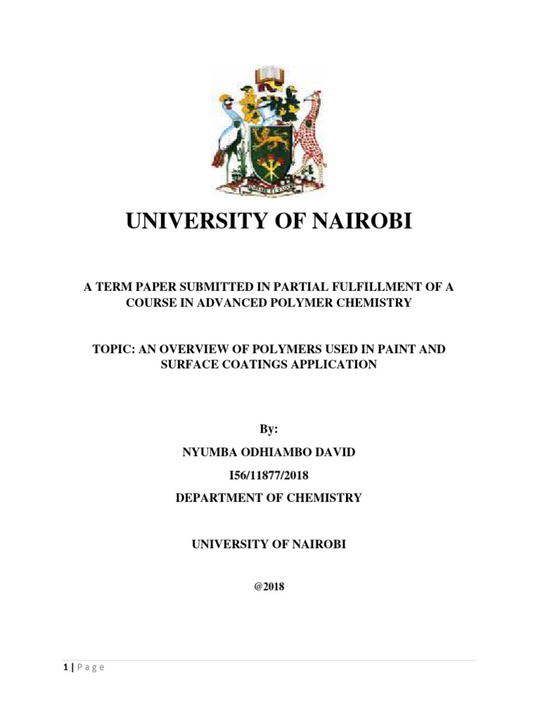 University of Nairobi A Term Paper Submi | PDF