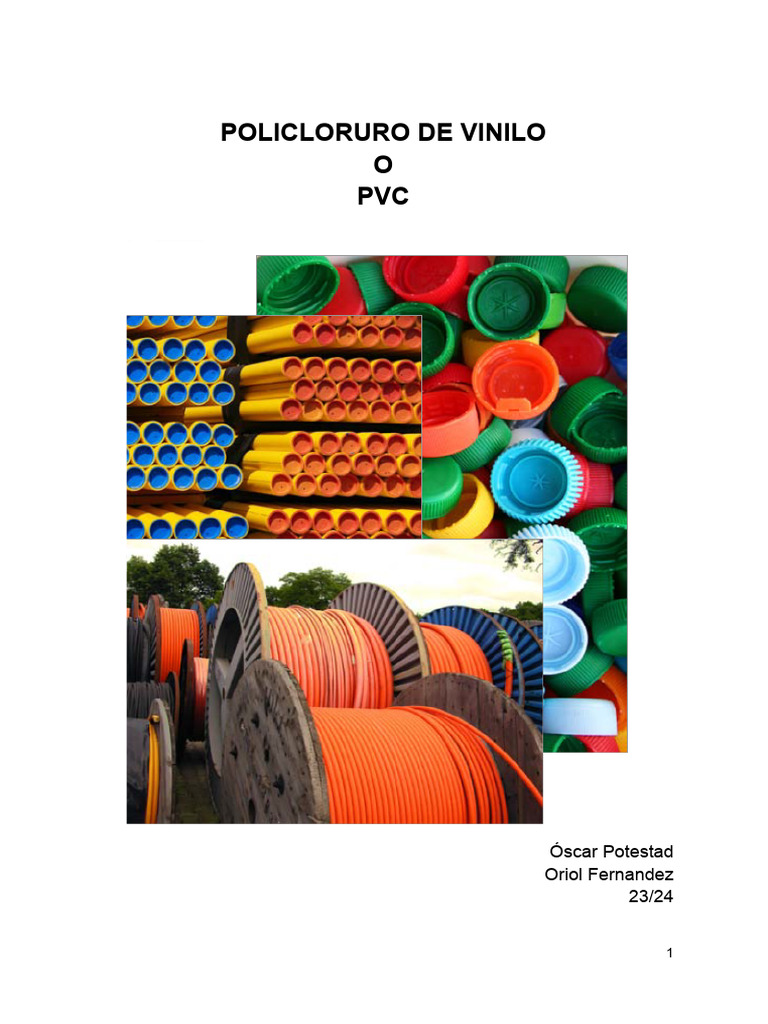 Policloruro de Vinilo O PVC: Óscar Potestad Oriol Fernandez 23/24 | PDF