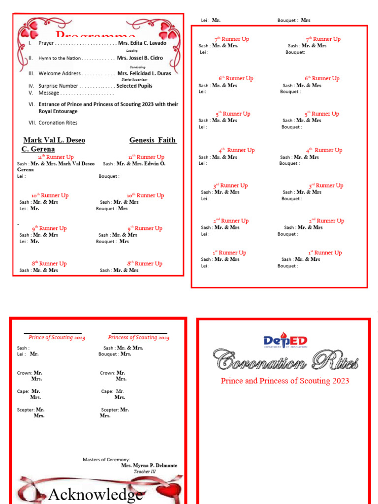 BSP and GSP Coronation Final | PDF