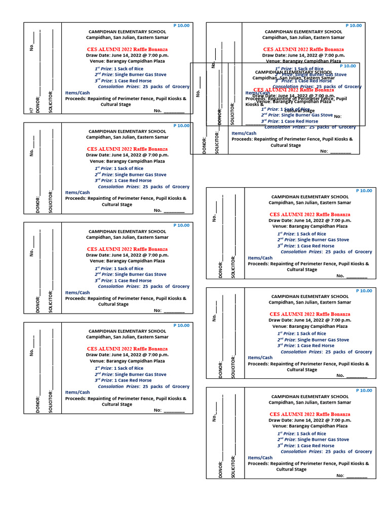 Raffle Ticket For Alumni | PDF | Domestic Implements | Home