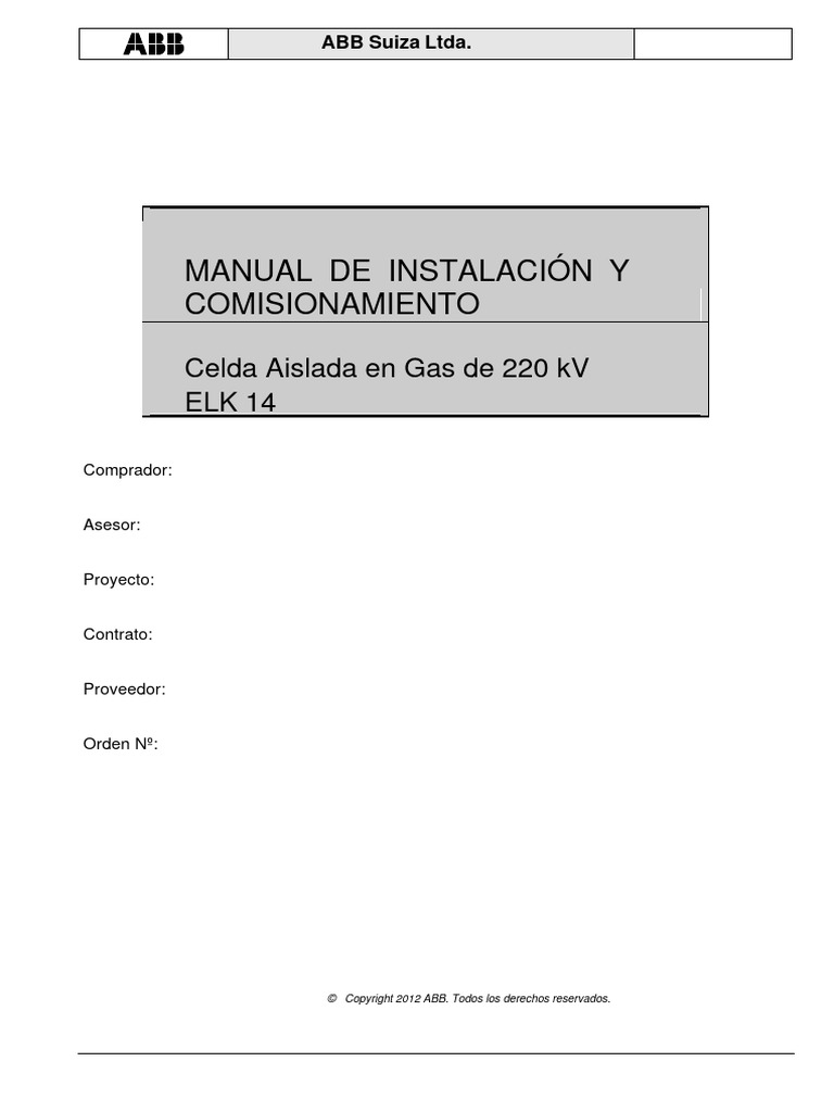 Manual de Instalación y Comisionamiento - GIS | PDF | Tecnología