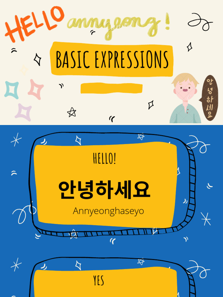 II. Basic Expressions in Korean Language | PDF