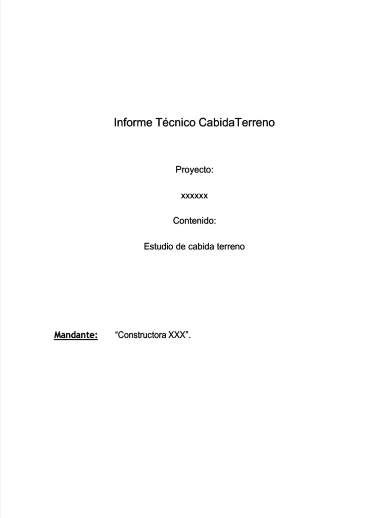 Informe de Viabilidad de Terreno | PDF