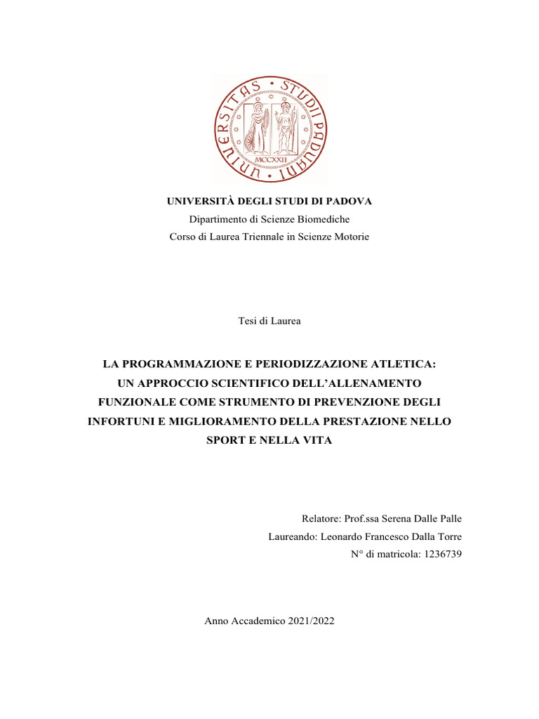 Tesi Di Laurea | PDF