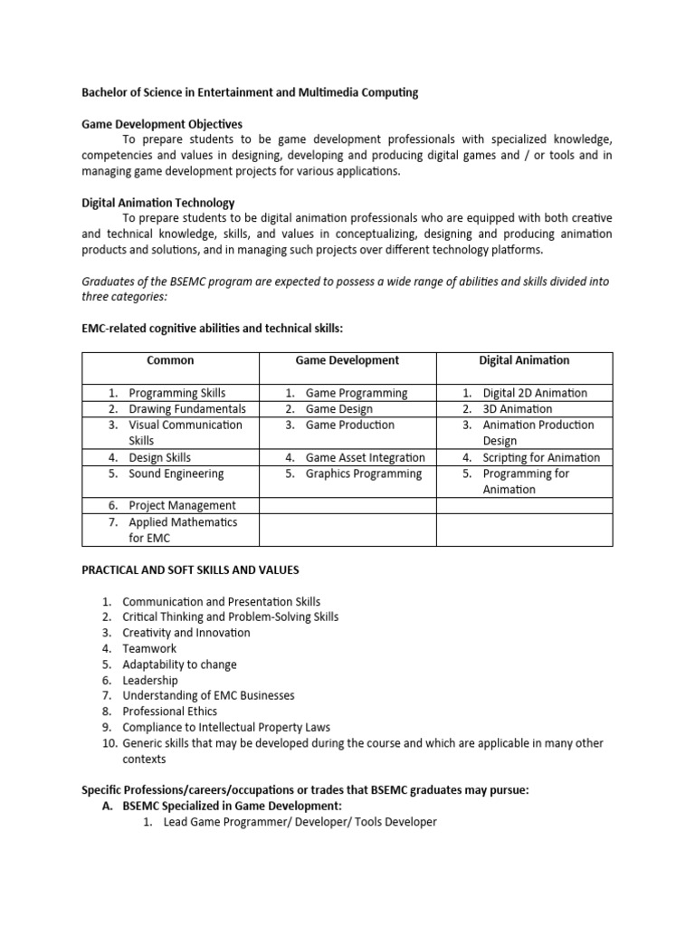 BSEMC-Competency Skills | PDF