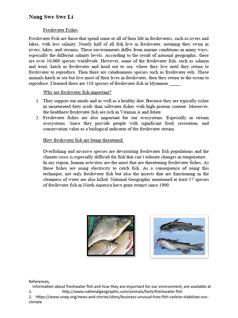 Freshwater Fishes | PDF