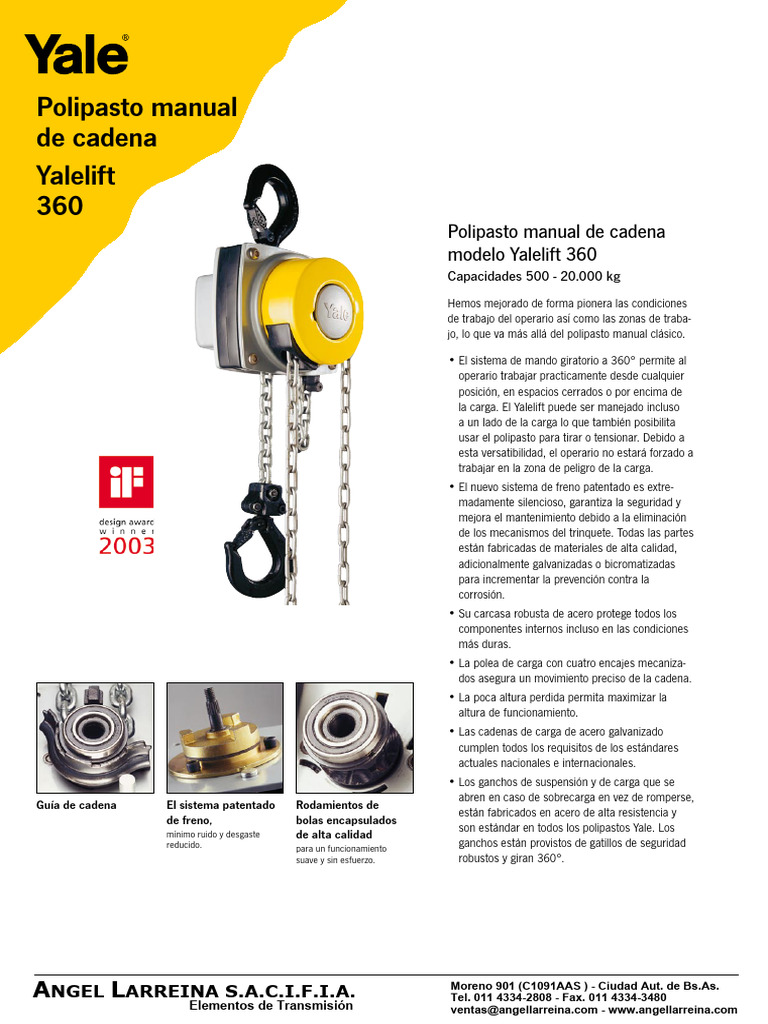Aparejos - Yale - Lift360 (00000002) | Descargar gratis PDF | Acero ...