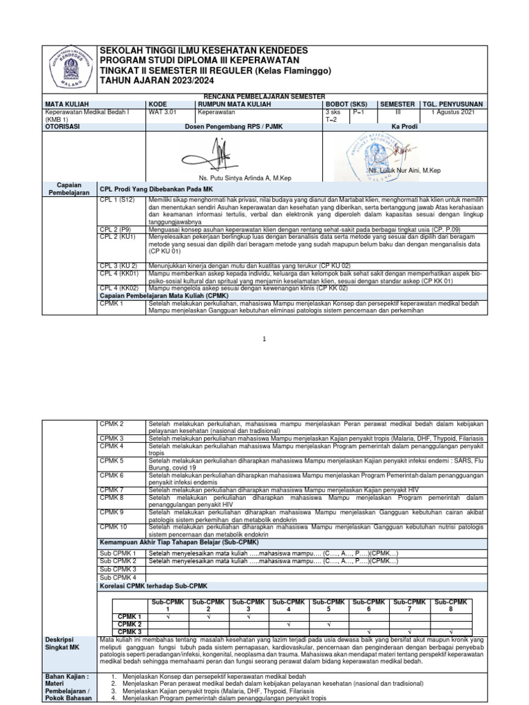 RPS KMB 1 Flaminggo 2023-2024 | PDF