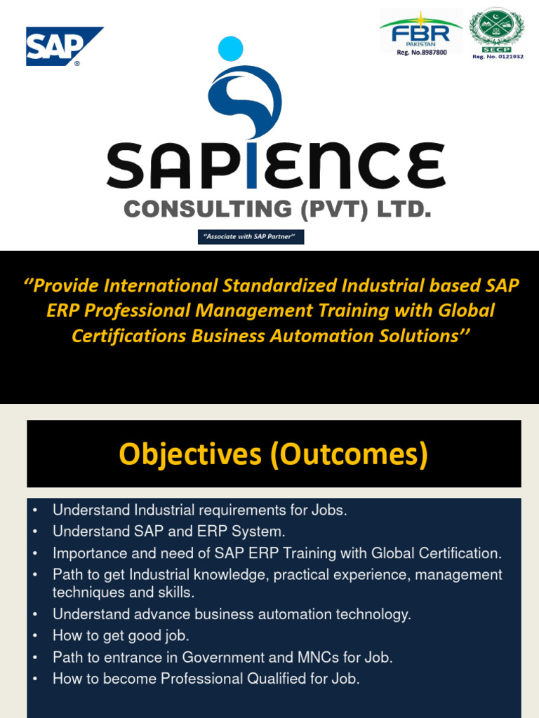 SAP ERP Training & Certification Guide | PDF