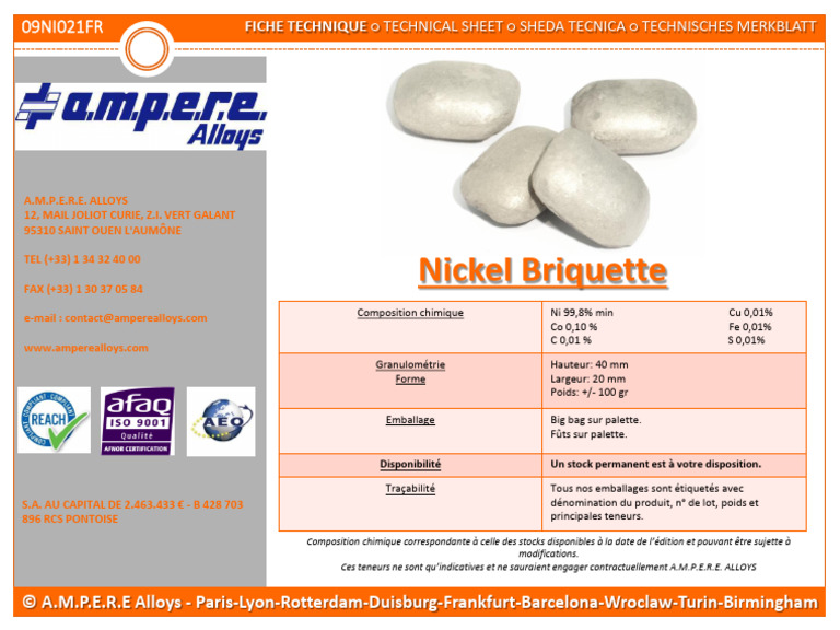 Nickel Briquette | PDF