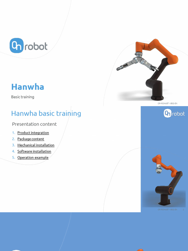 Hanwha Robotics UR3e Training Guide | PDF | Home & Garden | Computers