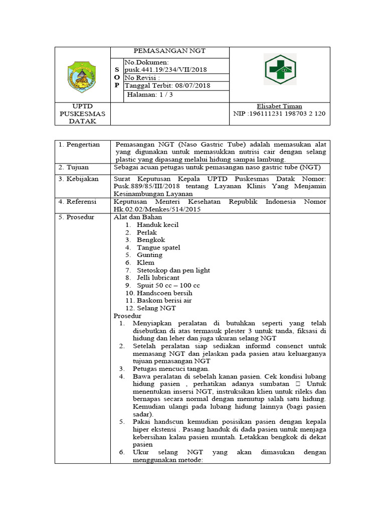 Pemasangan NG1 | PDF