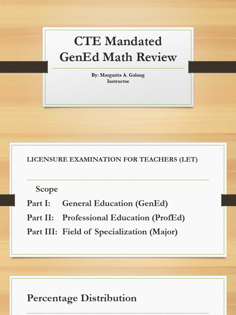 CTE Mandated GenEd Math | PDF | Teaching Methods & Materials | Science ...