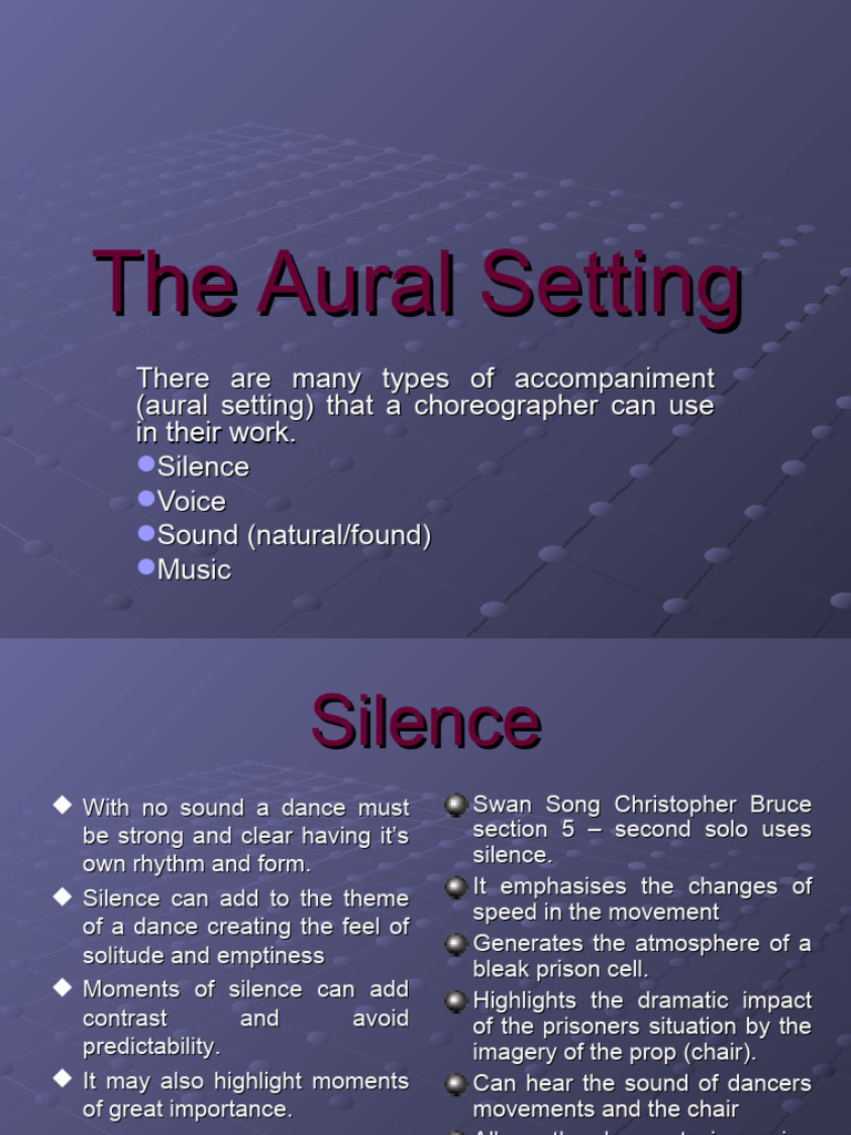 The Aural Setting | PDF